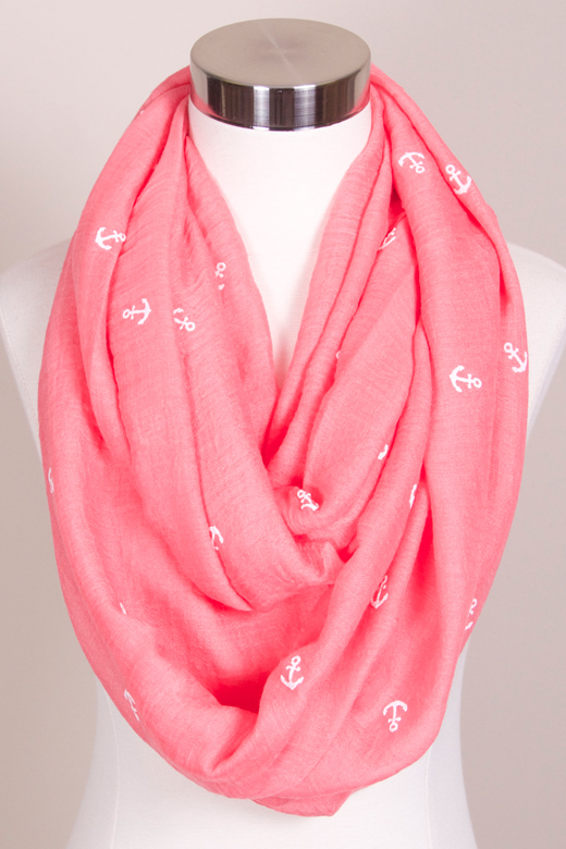 Love of Fashion Nautical Anchor Infinity Scarf