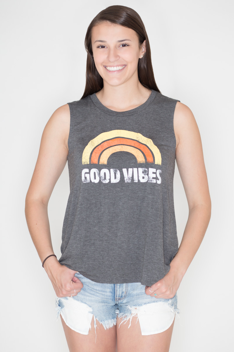 Zutter Good Vibes Rainbow Tank Top
