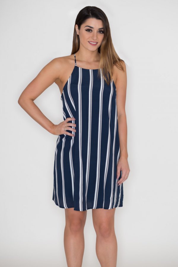 She and Sky Striped Shift Dress